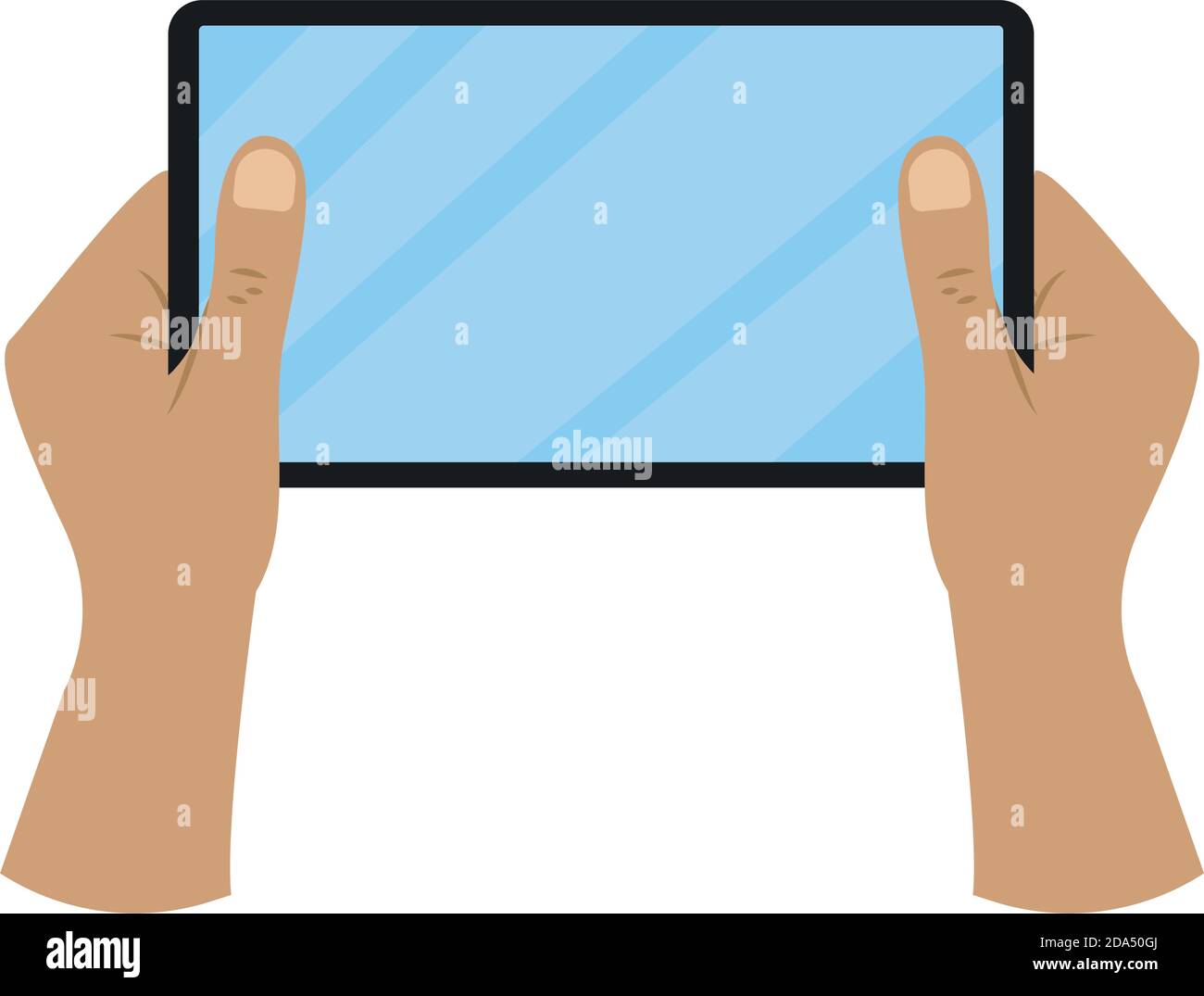 Isolated smartphone activities home with hands icon- Vector Stock ...