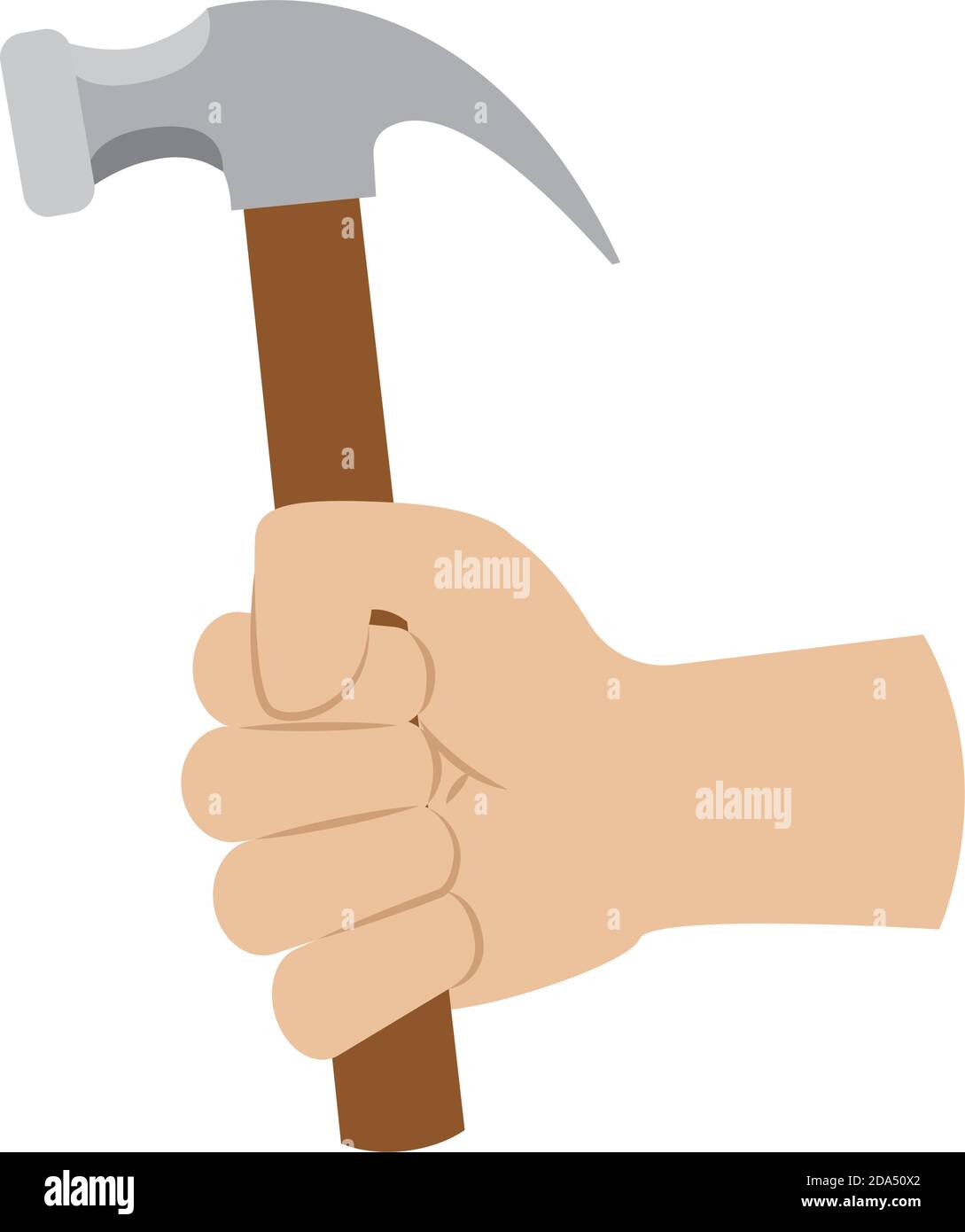 Isolated build hammer activity home with hands icon- Vector Stock ...