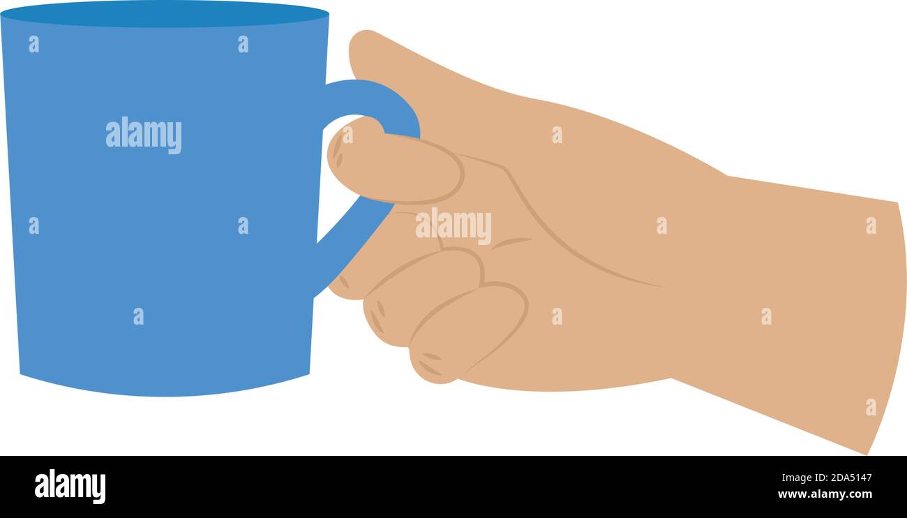 Isolated take a cup activity home with hands icon- Vector Stock Vector ...