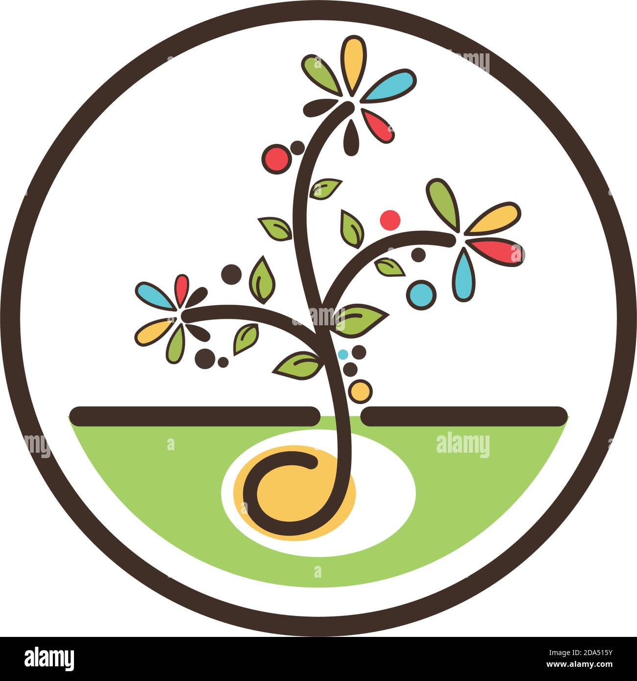 Flower logo icon creative design template Stock Vector Image & Art - Alamy