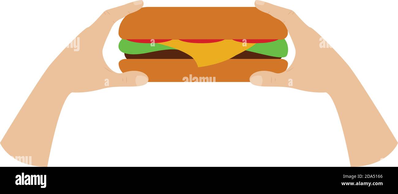 Boy eat hands Stock Vector Images - Alamy