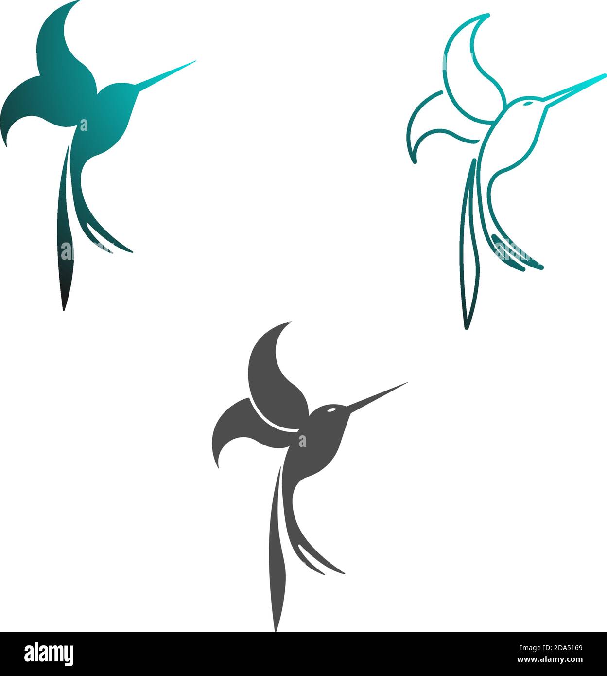 Hummingbird logo icon creative design template Stock Vector Image & Art ...