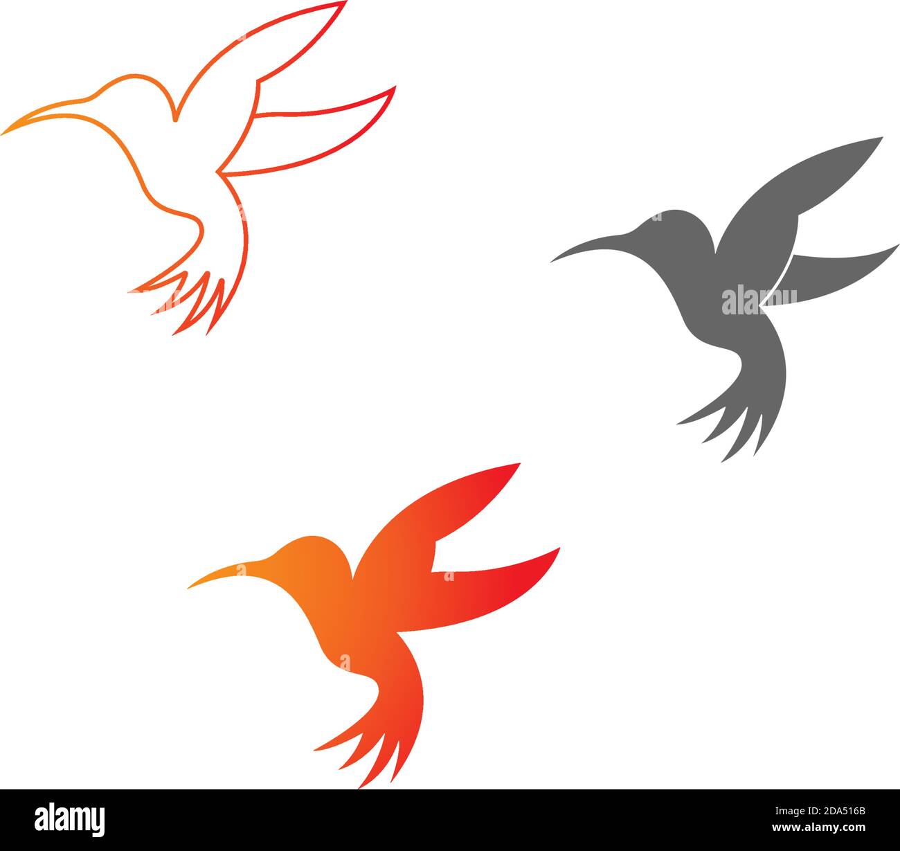 Hummingbird logo icon creative design template Stock Vector Image & Art ...