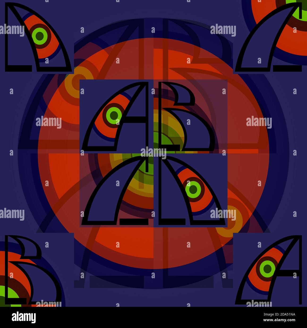 Composition of letters ABCD abstract seamless pattern Stock Vector ...