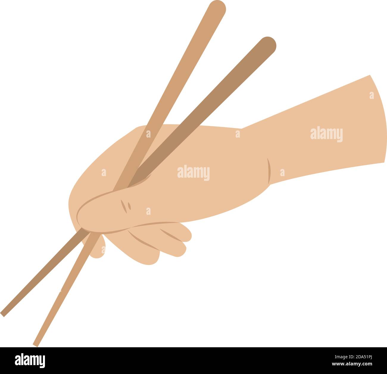 Isolated eat chinese food activity home with hands icon- Vector Stock ...