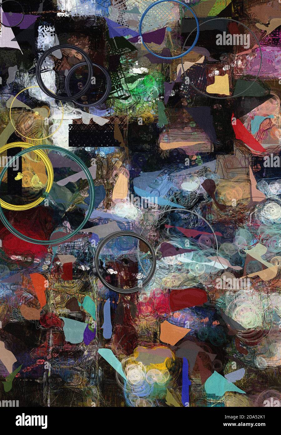 Chaotic Abstract Painting. 3D rendering Stock Photo - Alamy