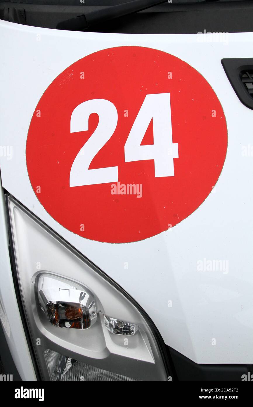 Number, various, on wall, clocks, signs , advertising , vehicles ...