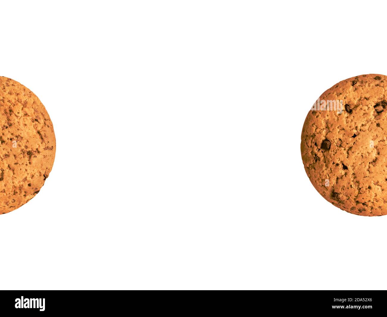 Oatmeal cookie Close up photo for poster and banner Stock Photo - Alamy