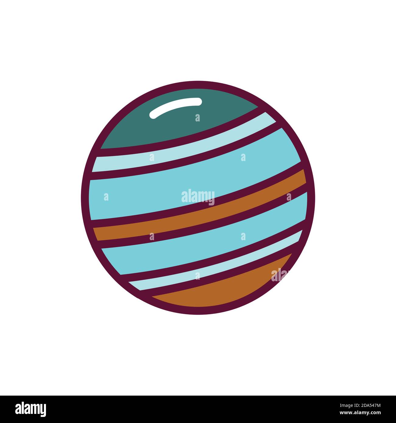 Jupiter planet color line icon. Pictogram for web page, mobile app ...