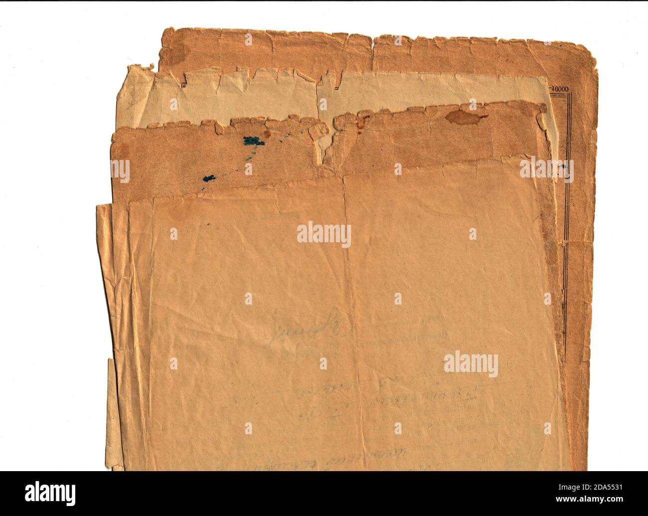 Old paper 1960 isolated on a white background Stock Photo - Alamy