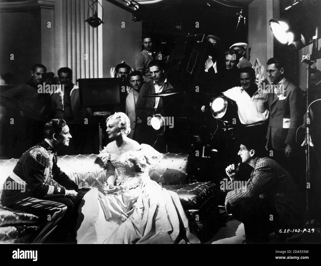 RONALD COLMAN MADELEINE CARROLL on set candid with director JOHN ...