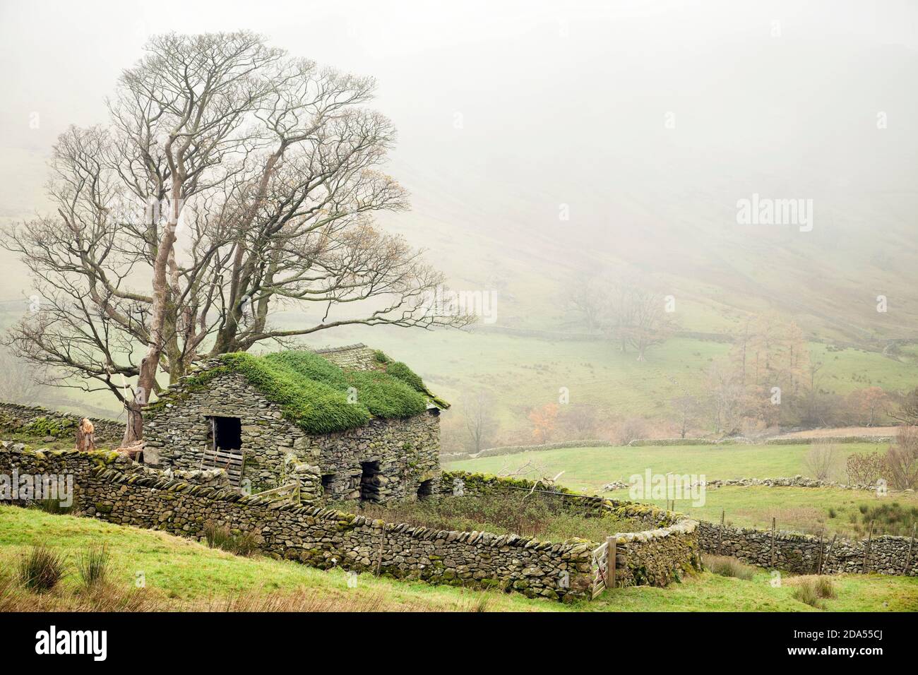 Derelict barn near Hartsop, Lake District, UK Stock Photo - Alamy