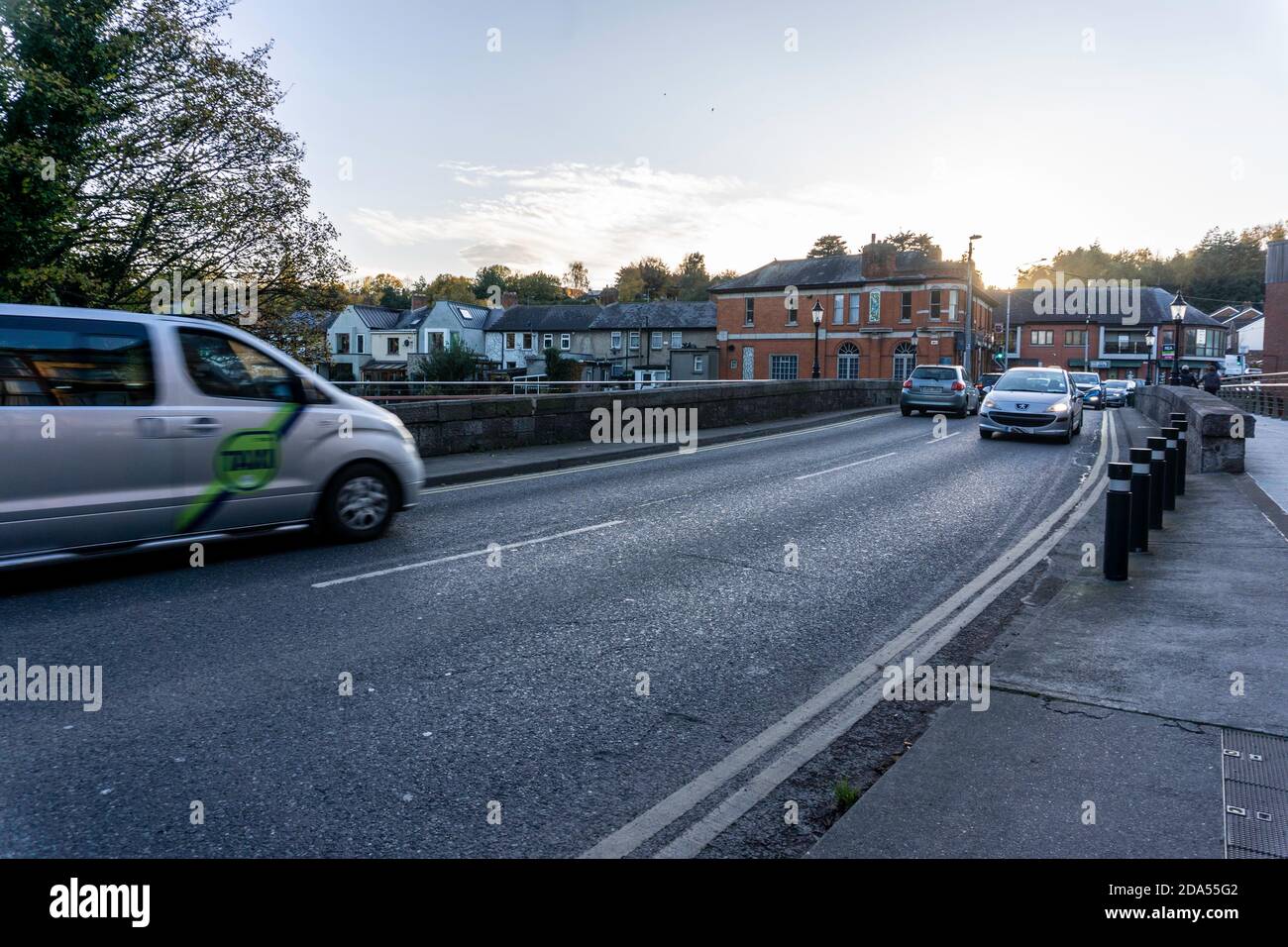 Chapelizod, The Anna Livia Bridge spanning the River Liffey in Dublin ...