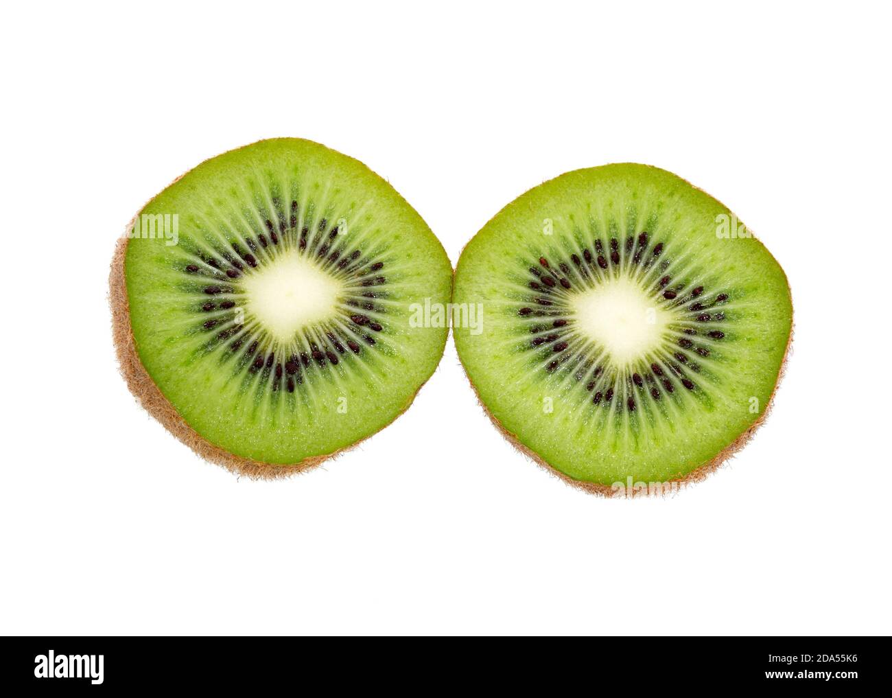 Kiwi fruit isolated on white background. Whole kiwi fruit and sliced ...