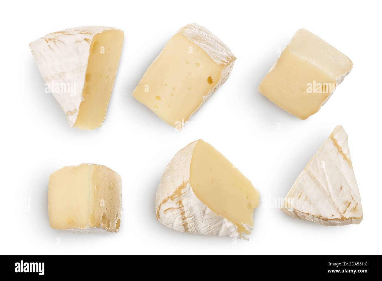 Camembert cheese isolated on white background with clipping path and ...