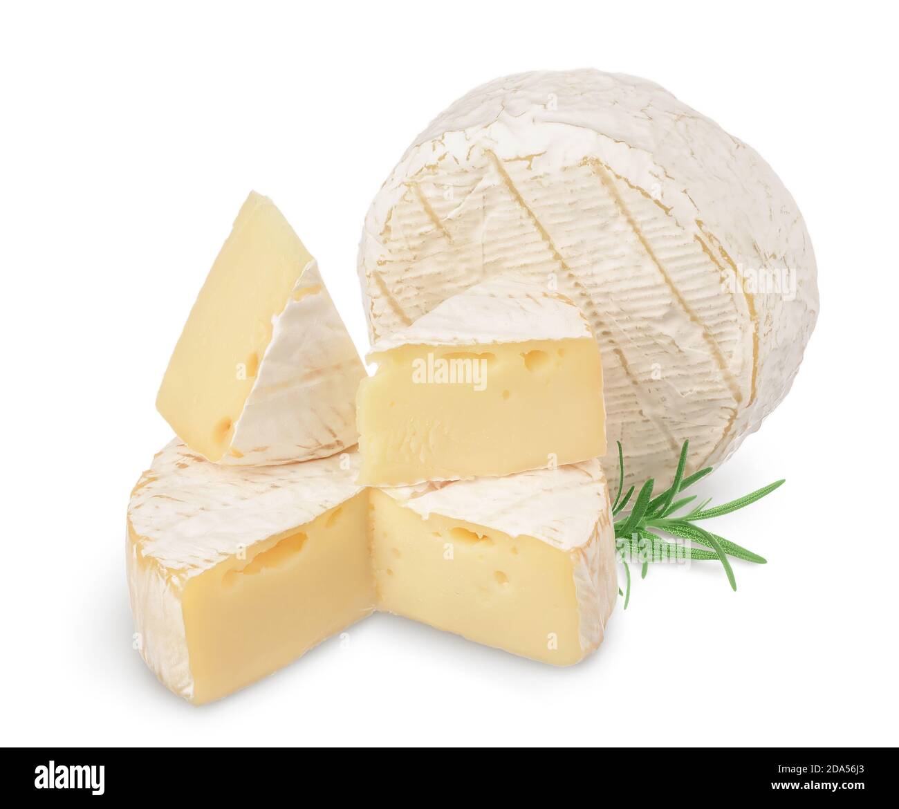 Camembert cheese isolated on white background with clipping path and ...