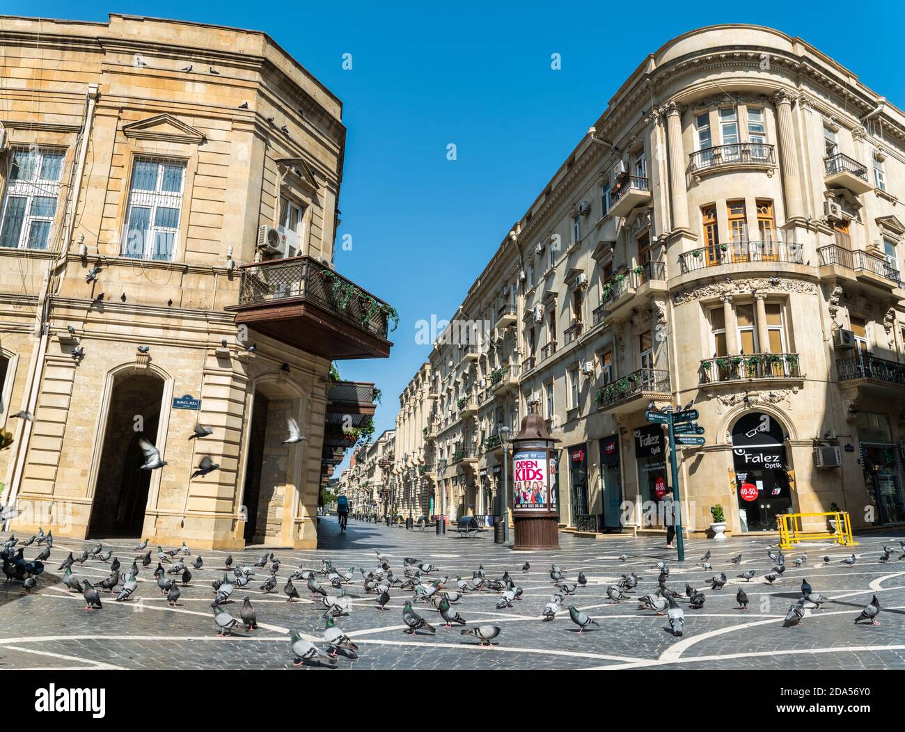 Baku, Azerbaijan – July 4, 2020. View of pedestrian Nizami street in ...