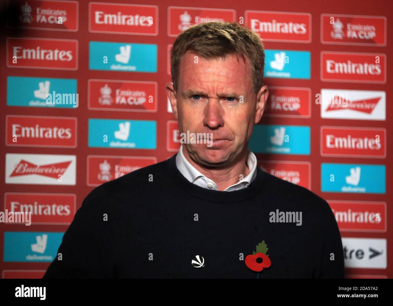 Oxford City manager David Oldfield is interviewed after his sides ...