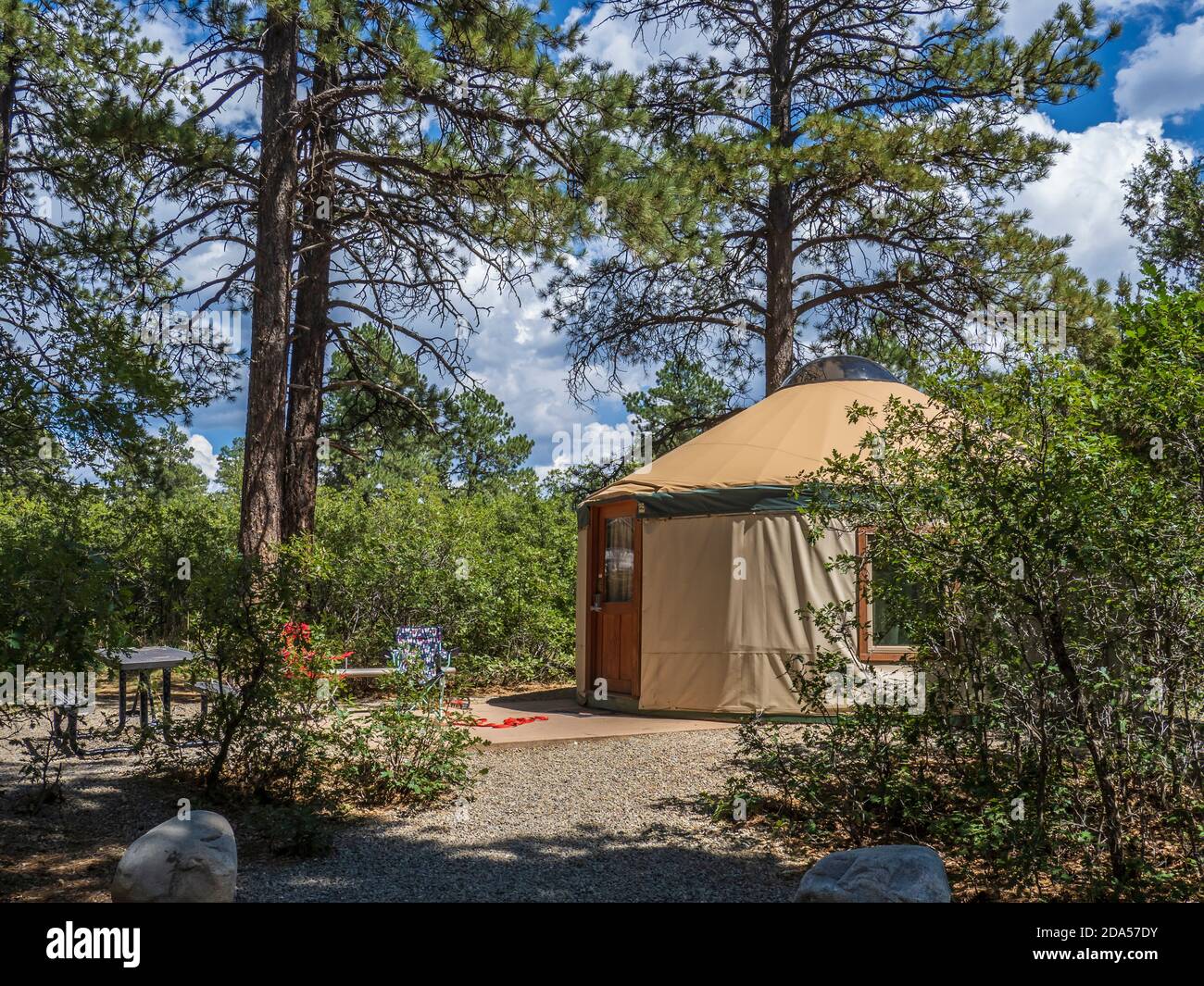 Yurt, Mancos State Park campground, Mancos, Colorado Stock Photo - Alamy