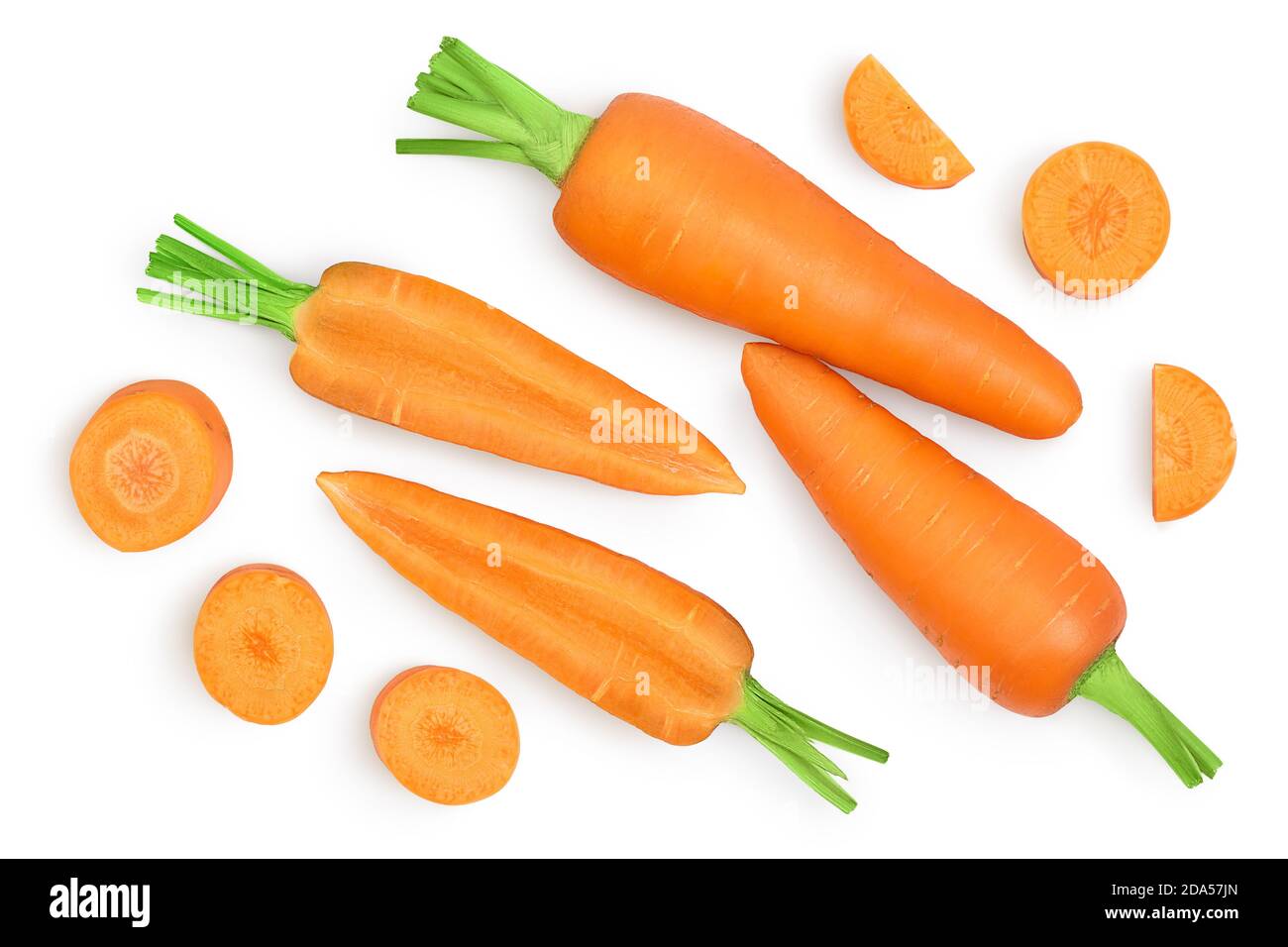 Carrot isolated on white background with clipping path and full depth ...