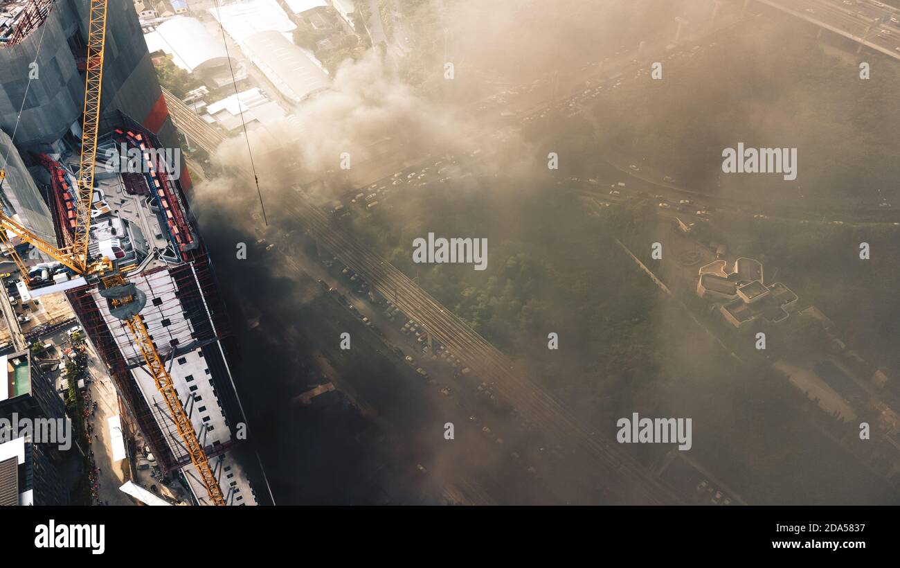 fire in a high-rise building Stock Photo - Alamy