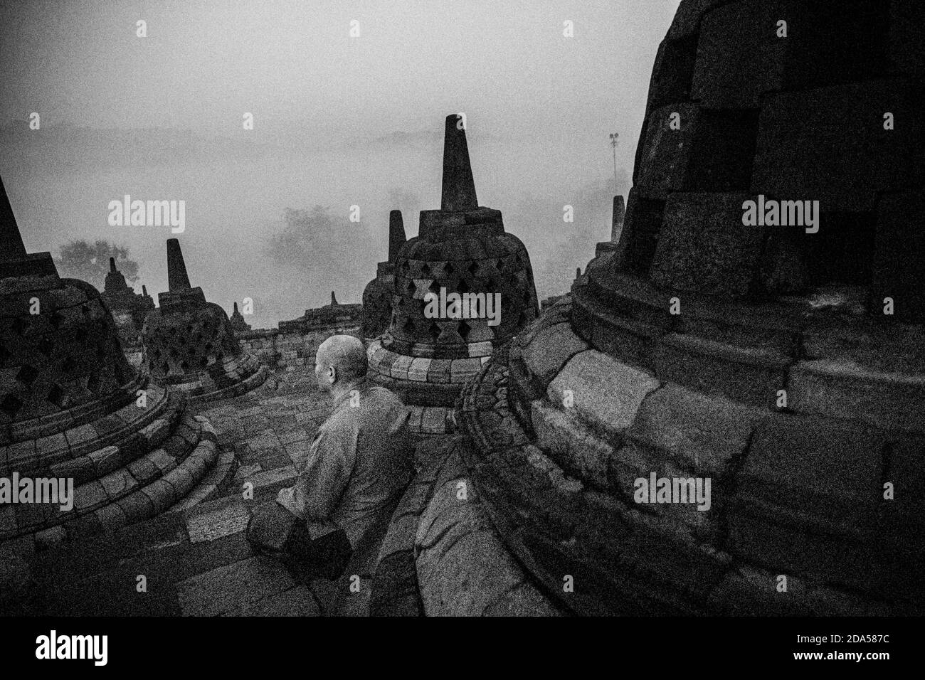 Borobudur Temple in Indonesia at sunrise Stock Photo - Alamy