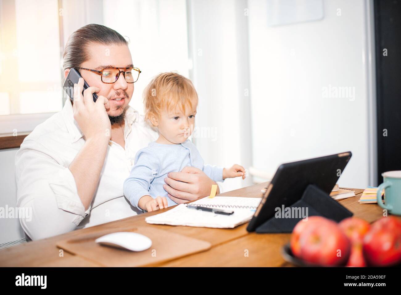 Child working hi-res stock photography and images - Alamy