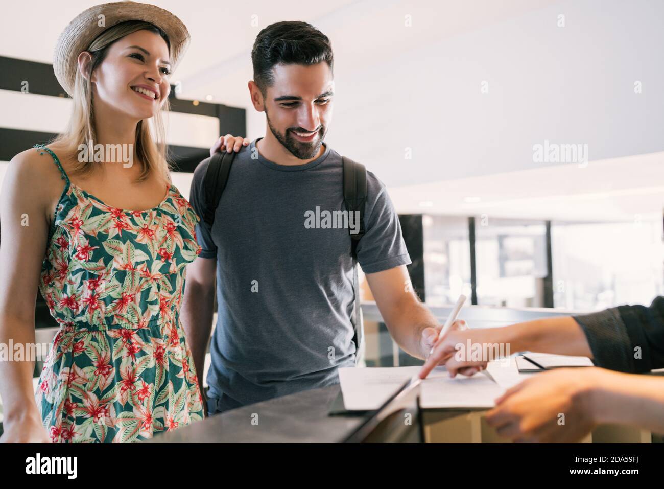 Front reservation reception desk counter hi-res stock photography and ...