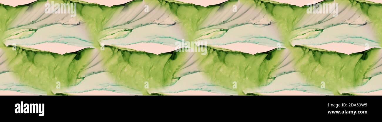 Alcohol ink seamless banner. Ink colors are amazingly bright, luminous ...