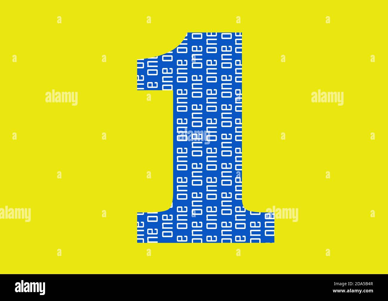 Number in number one fun design for decoration Stock Photo - Alamy