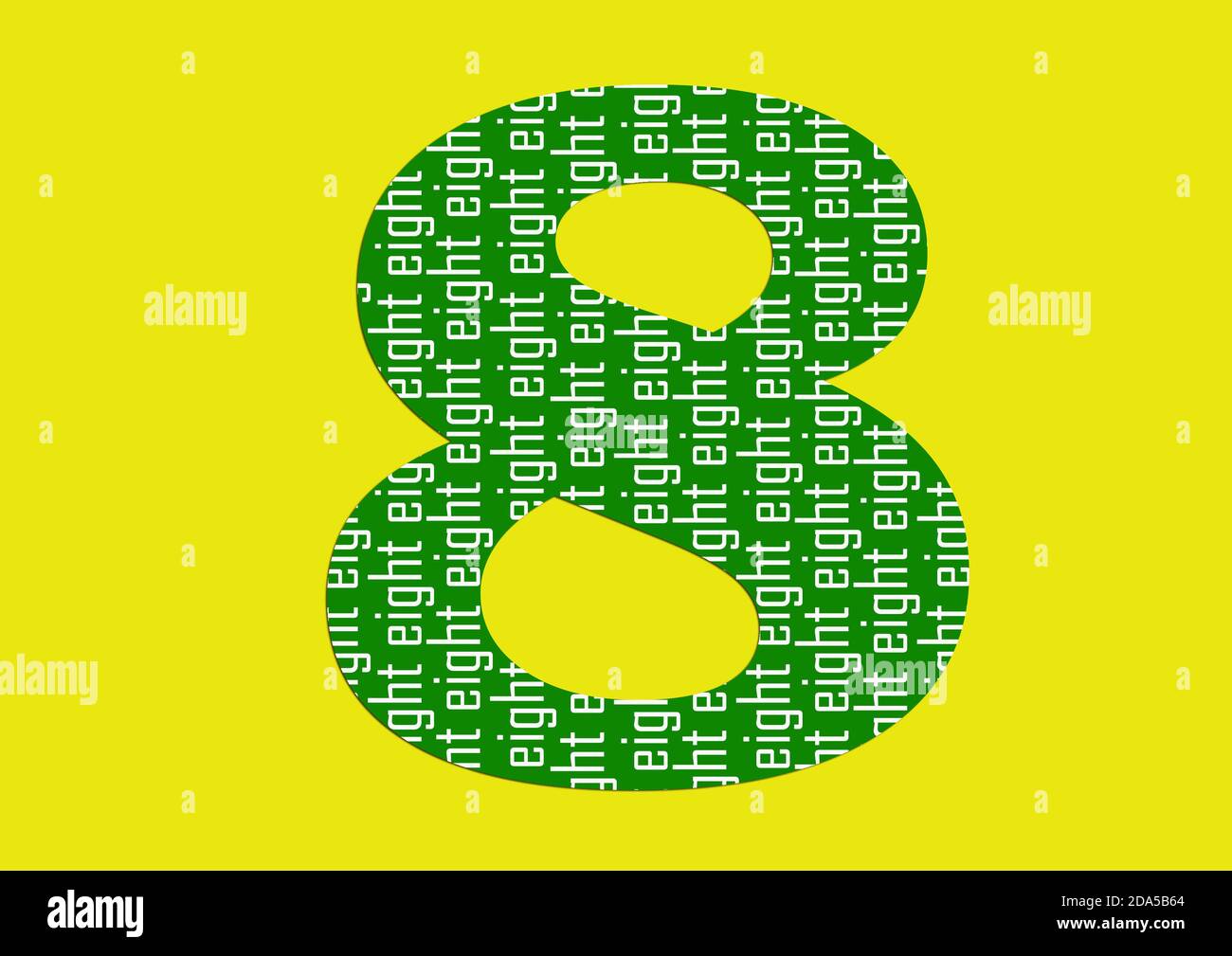 Number in number eight fun design for decoration Stock Photo - Alamy