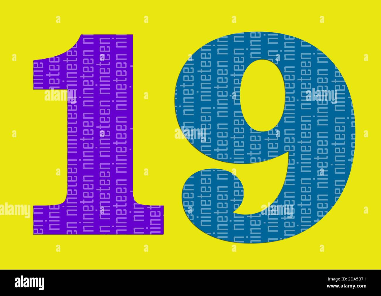 Graphic of the numbers 1 to 9 hi-res stock photography and images - Alamy