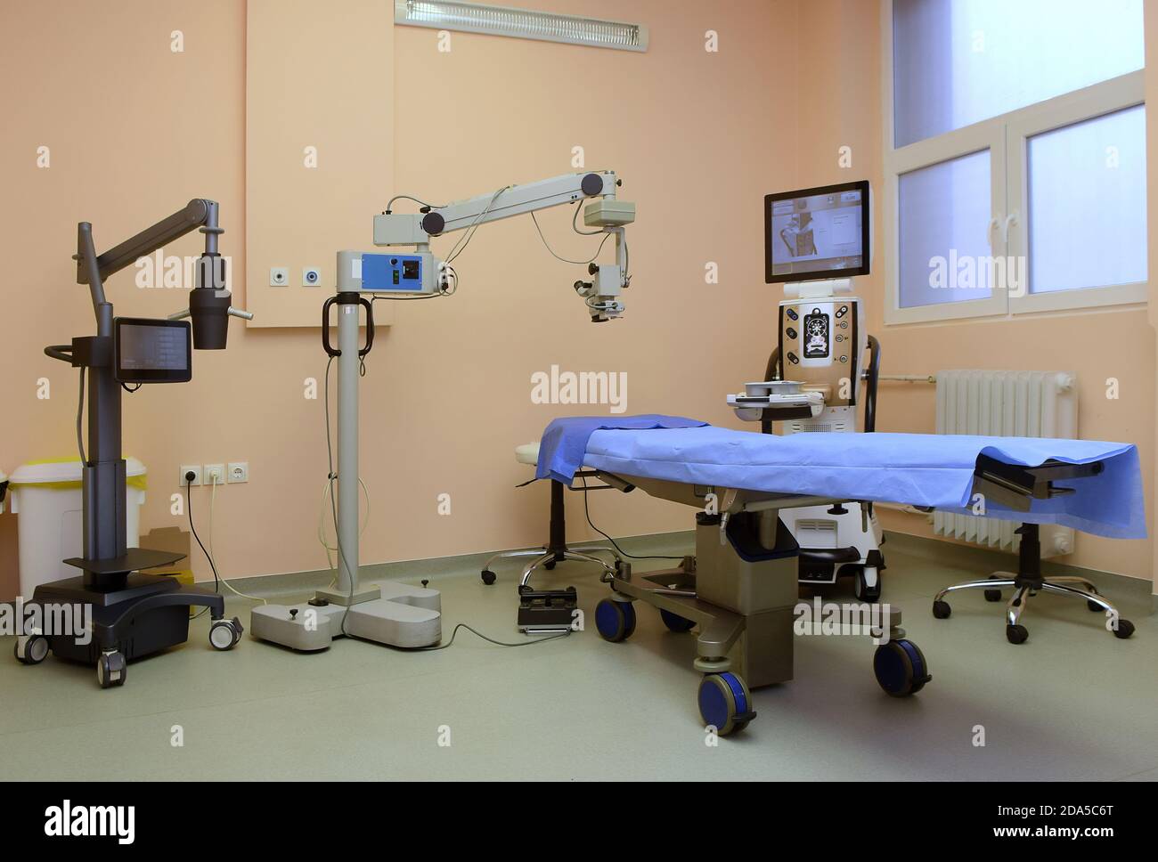 Cabinet with state of the art equipment for treatment and eye surgery ...