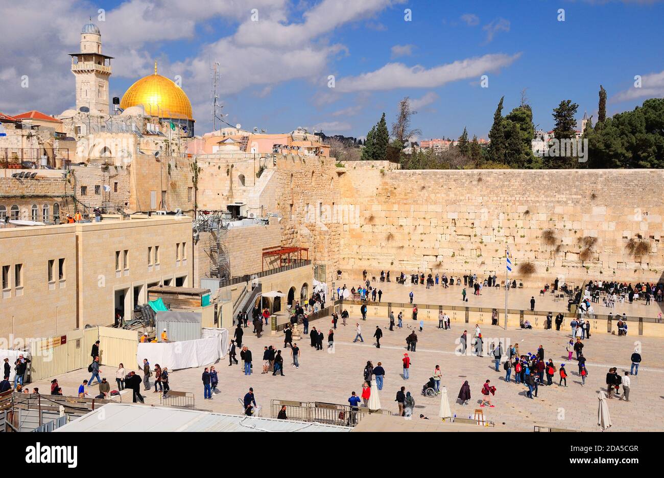 The square adjacent to the Western wall in Old Jerusalem city Stock ...