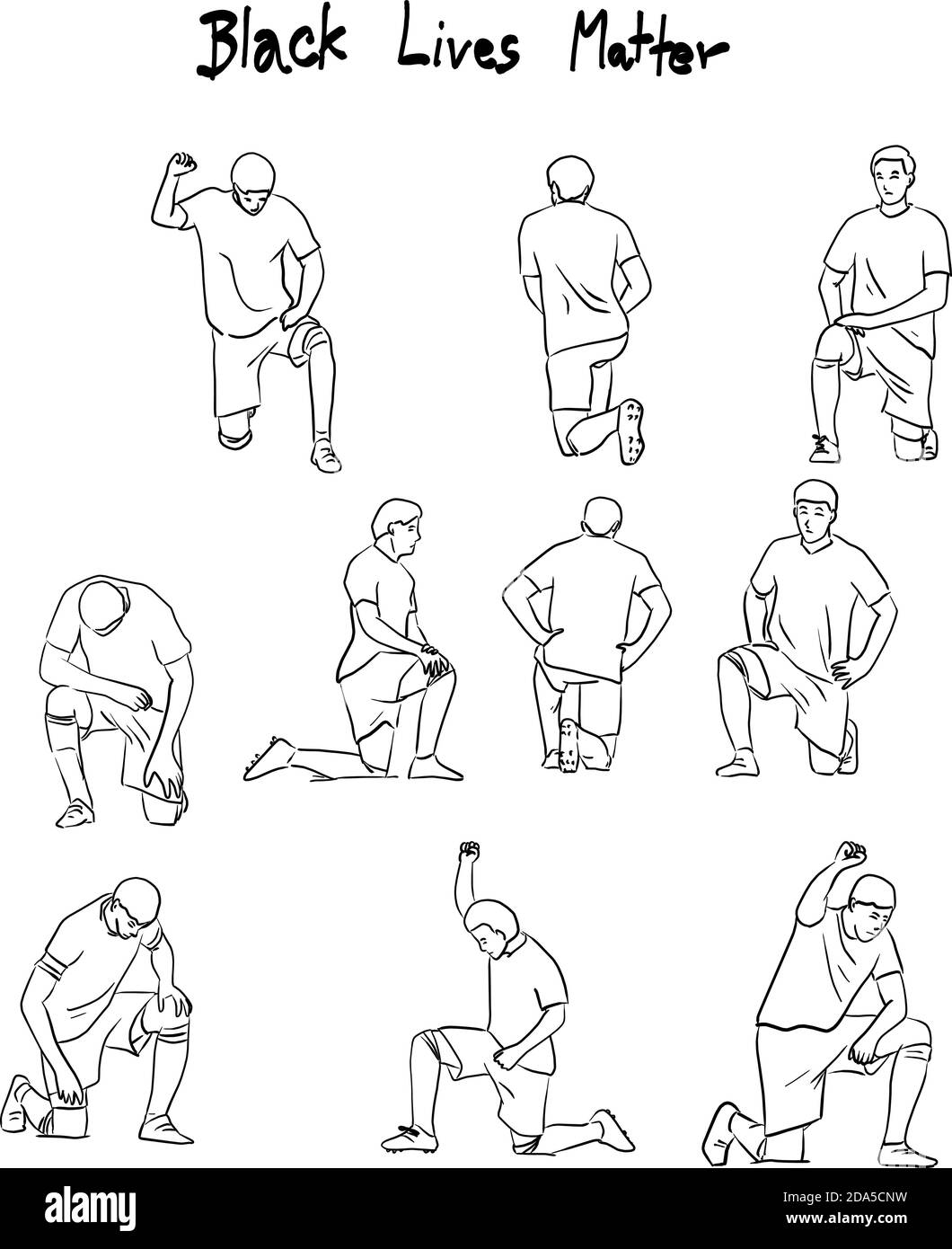 Taking the knee Stock Vector Images - Alamy