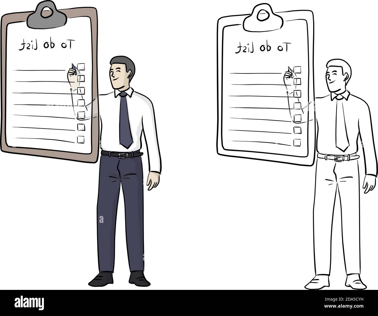 Black writing list Stock Vector Images - Alamy