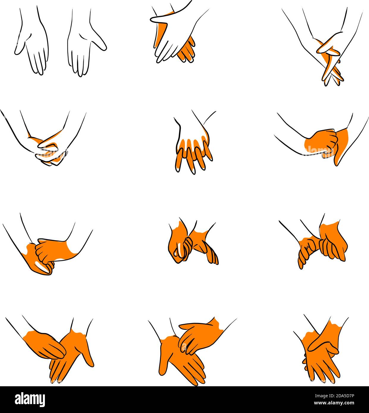 Hand cleanliness guidelines Stock Vector Images - Alamy