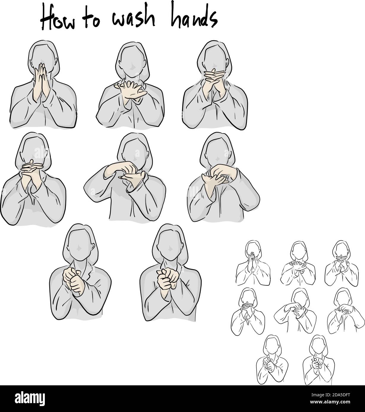 Hand Washing Steps Clip Art