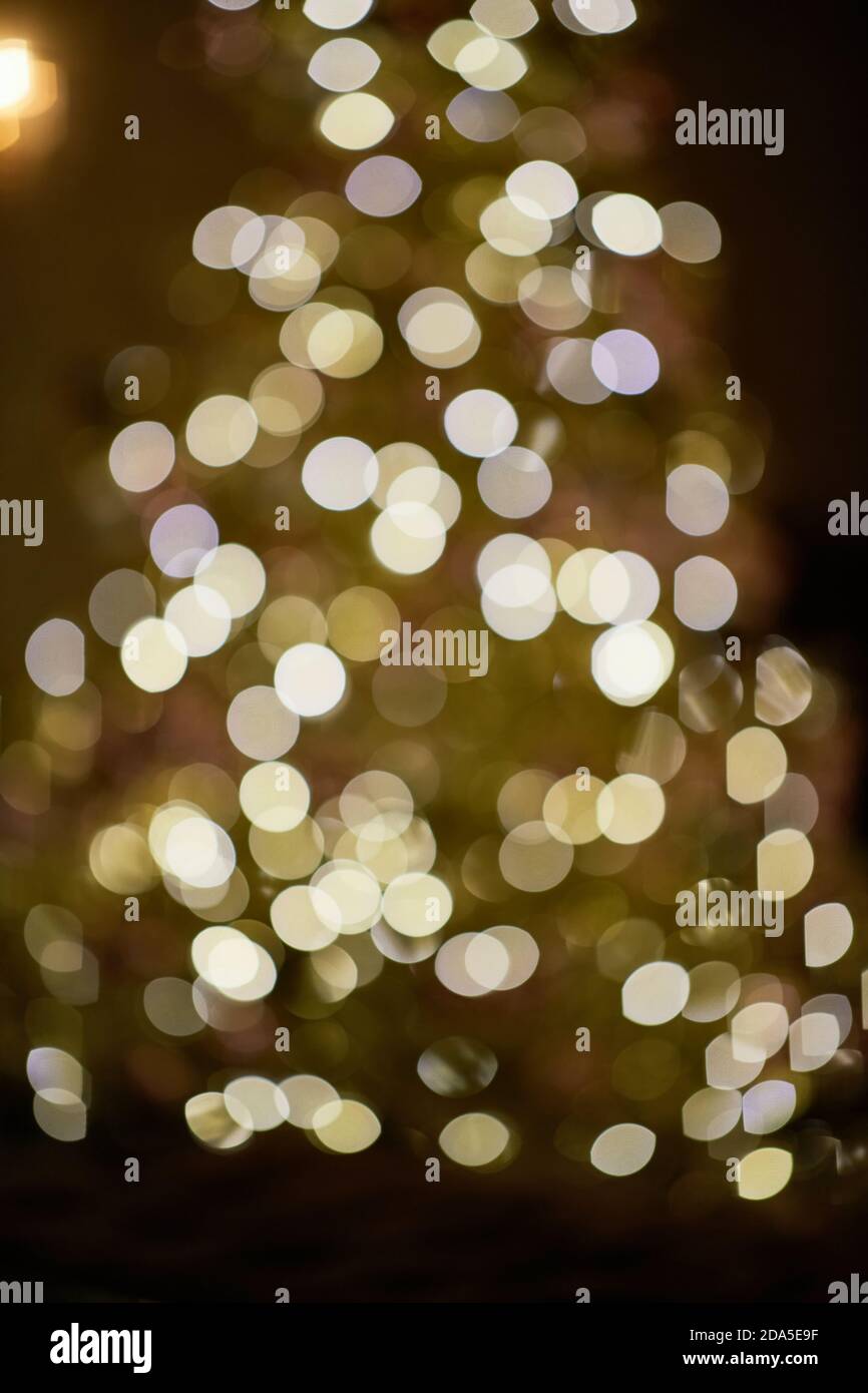 Christmas Tree Decoration unfocused blurry background Stock Photo - Alamy