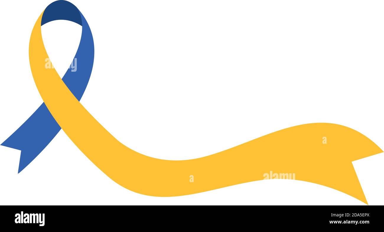 syndrome down ribbon campaign vector illustration design Stock Vector ...