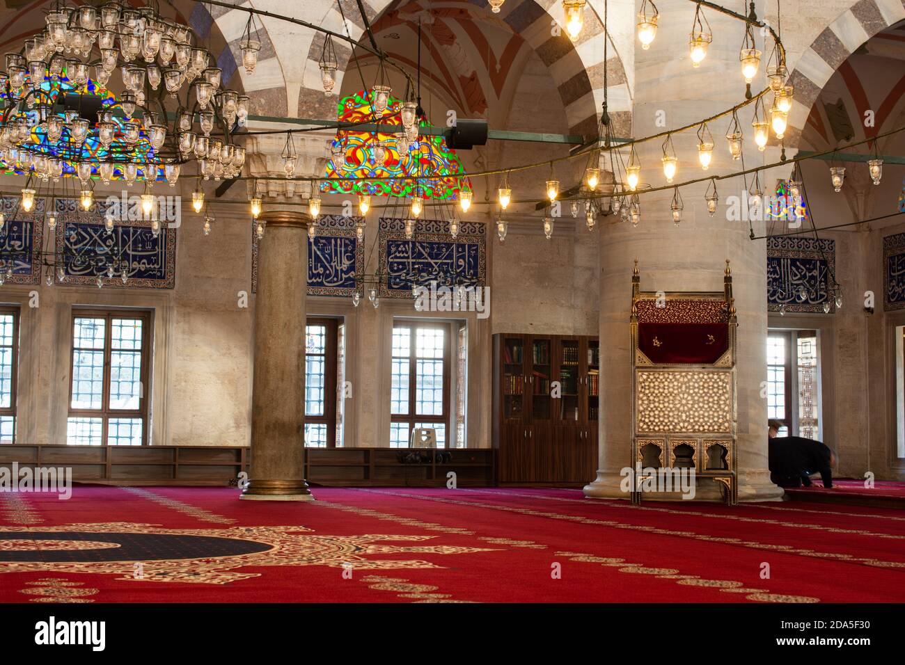 Beautiful mosque chandelier in Istanbul, Turkey, in the view Stock ...