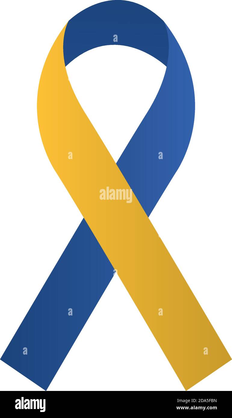 syndrome down ribbon campaign vector illustration design Stock Vector ...