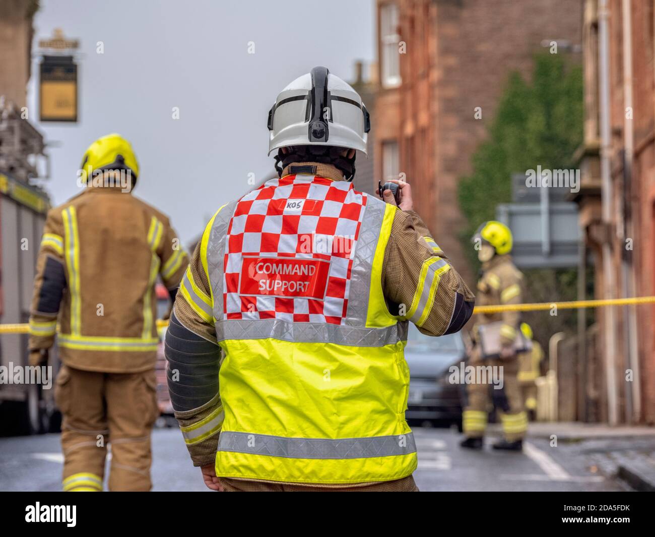 Scottish Fire and Rescue Service firefighters tackle a fire in North ...