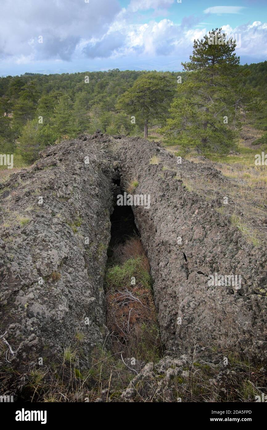 Etna volcano lava conduit hi-res stock photography and images - Alamy