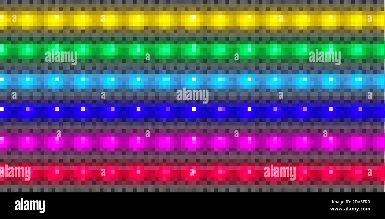 LED strip collection. Colorful glowing illuminated tape decoration ...