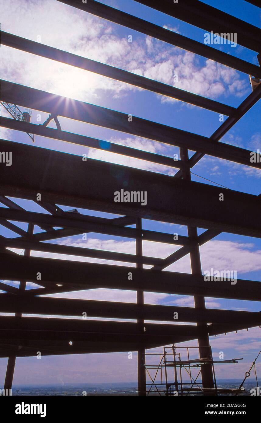 Steel beam industrial building construction site Stock Photo - Alamy
