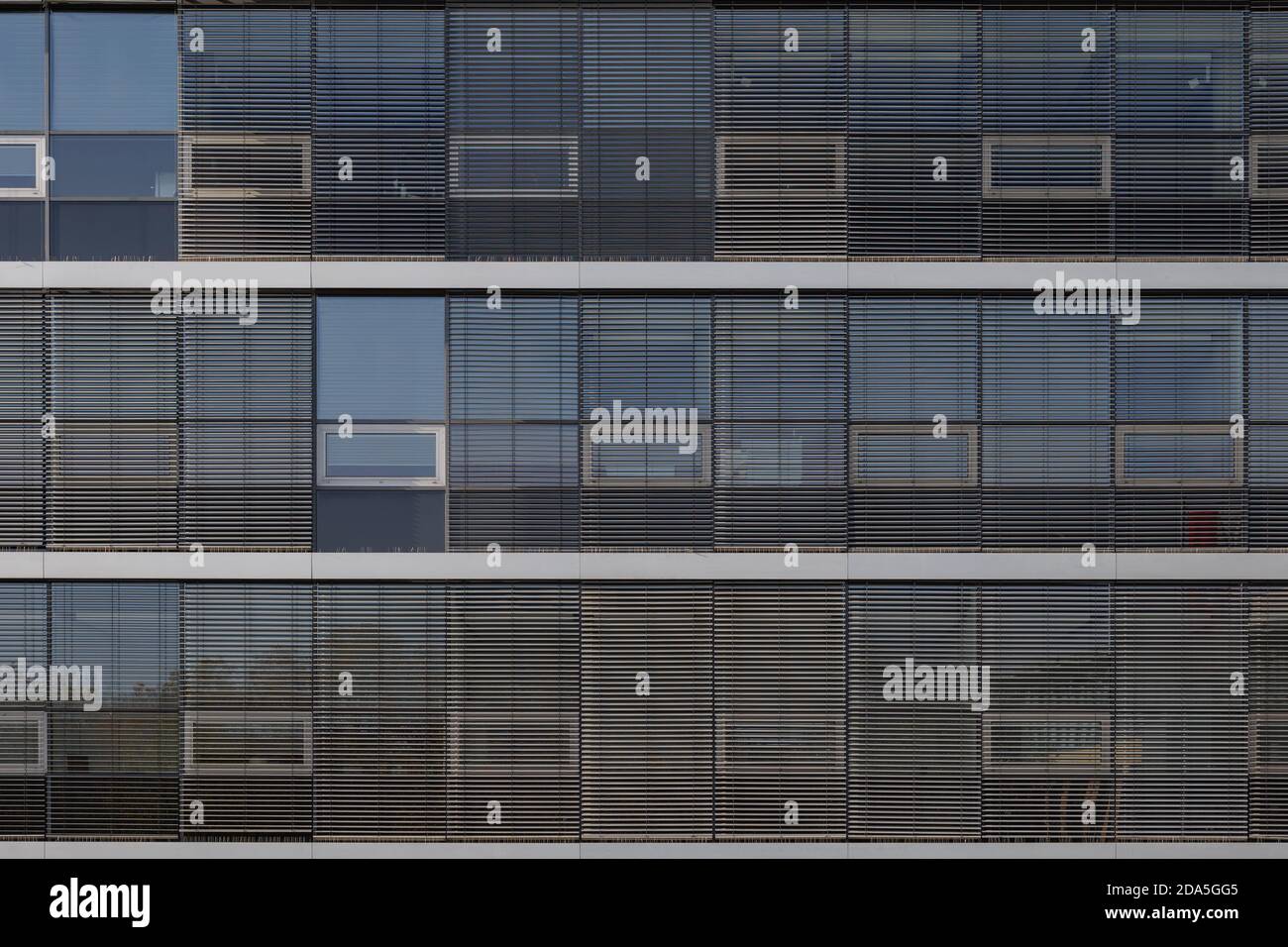 Background of exterior facade of modern building with detail horizontal ...