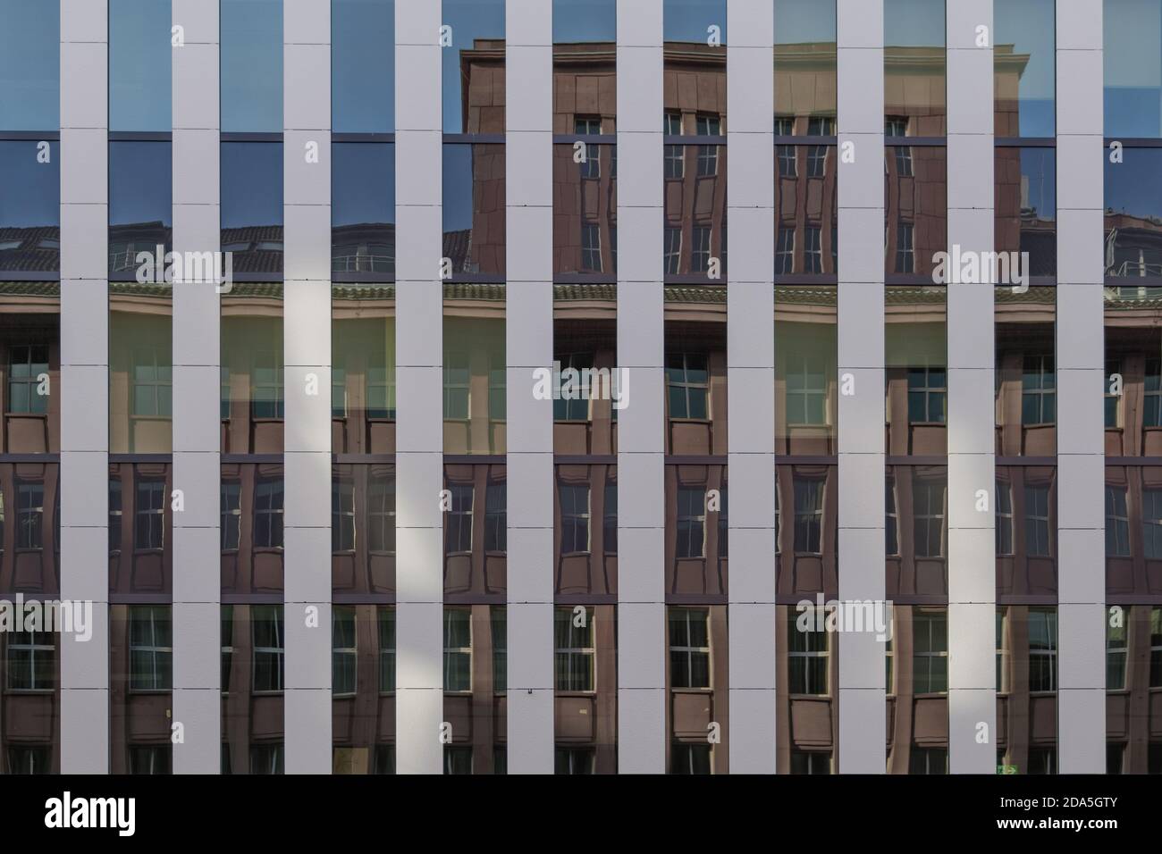 Background of exterior facade of modern building with detail of ...