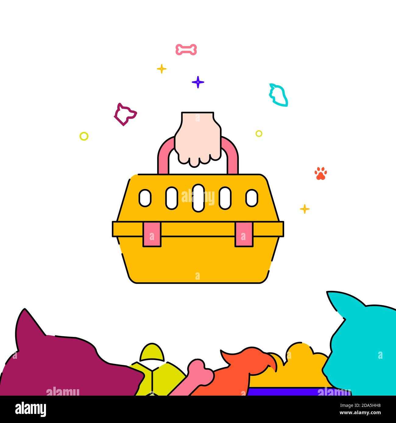 Carrier pets Stock Vector Images - Alamy