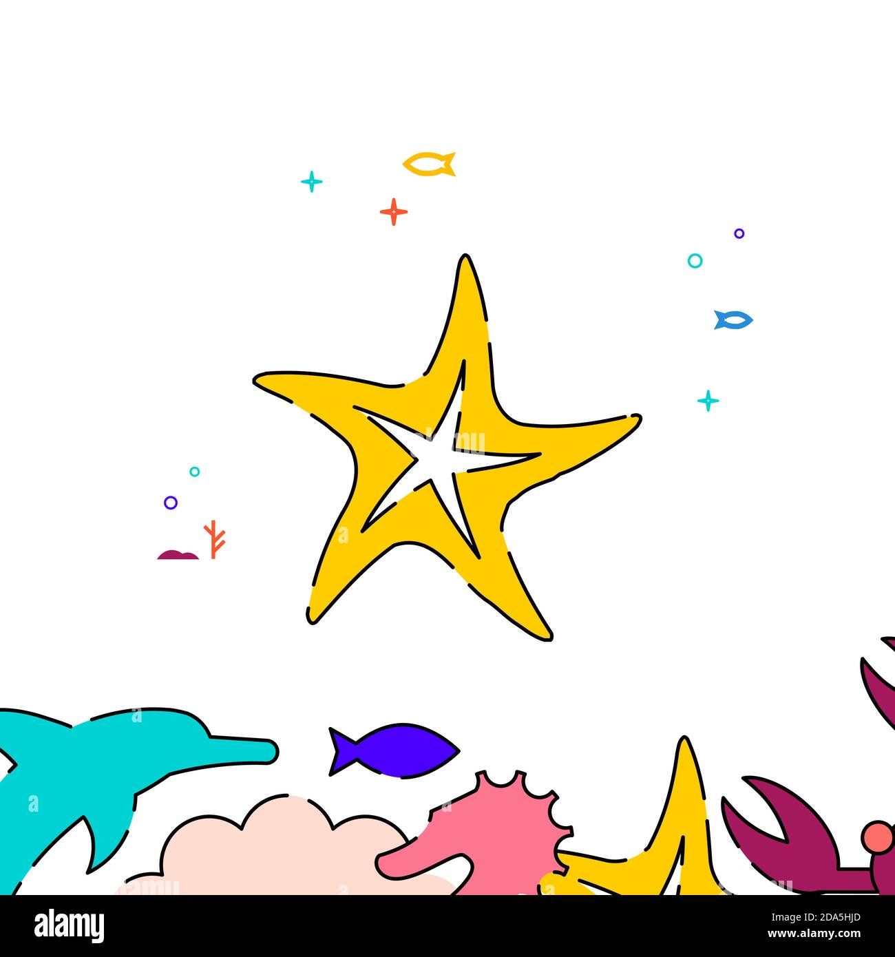 Smooth starfish Stock Vector Images - Alamy